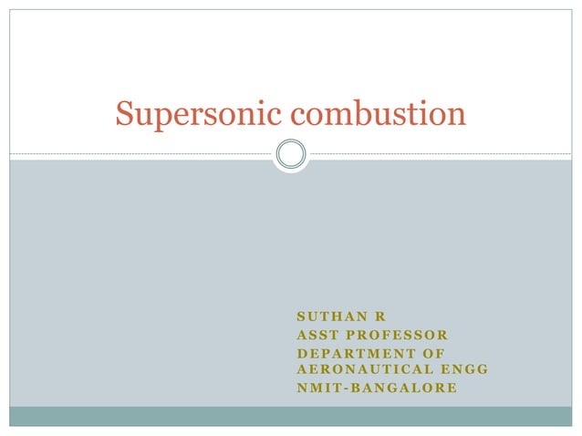 Supersonic combustion | PDF