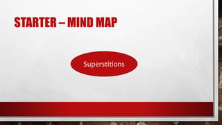 Blood Brothers:superstition Act 1 | PPTX | Christianity | Religion ...