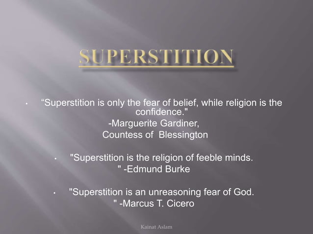 Superstitions | PPT