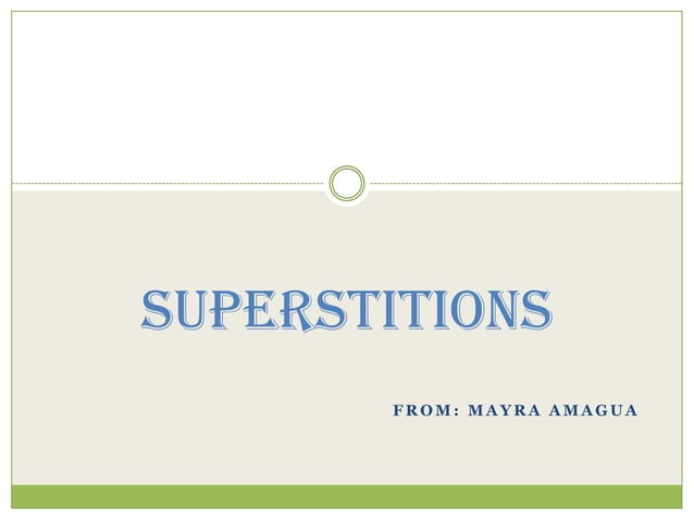 Superstitions | PPT