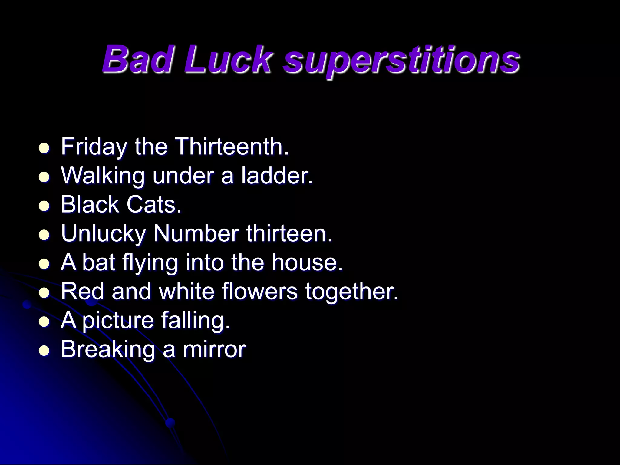 Superstitions!!!! | PPT
