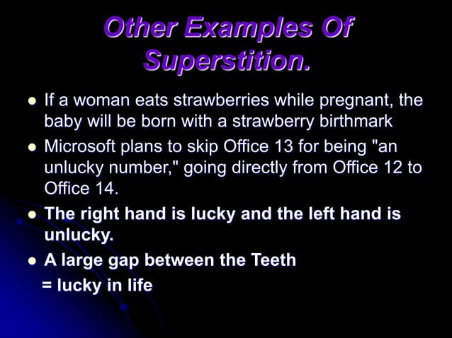 Superstitions!!!! | PPT | Religion & Spirituality