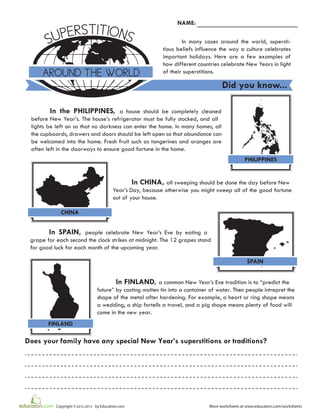 Superstitions ideas-writing-workbook | PDF