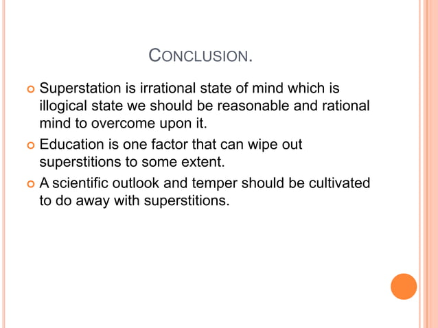 Superstitions | PPTX | Islam | Religion & Spirituality