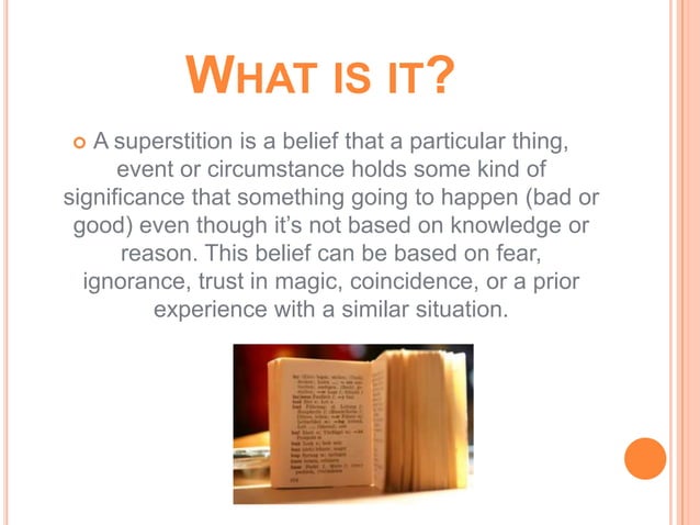 Superstitions | PPTX | Islam | Religion & Spirituality