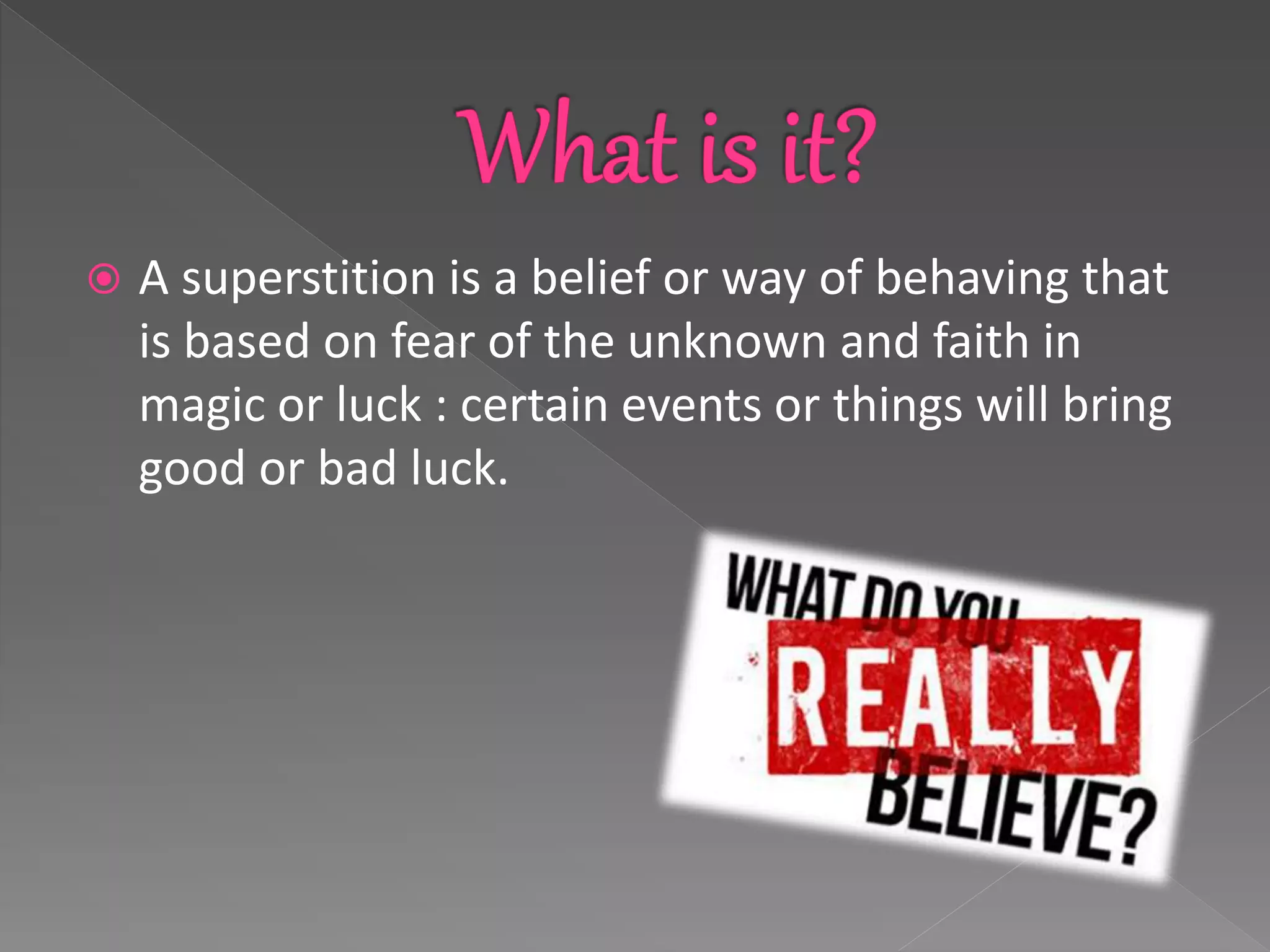 Superstitions around the world | PPTX