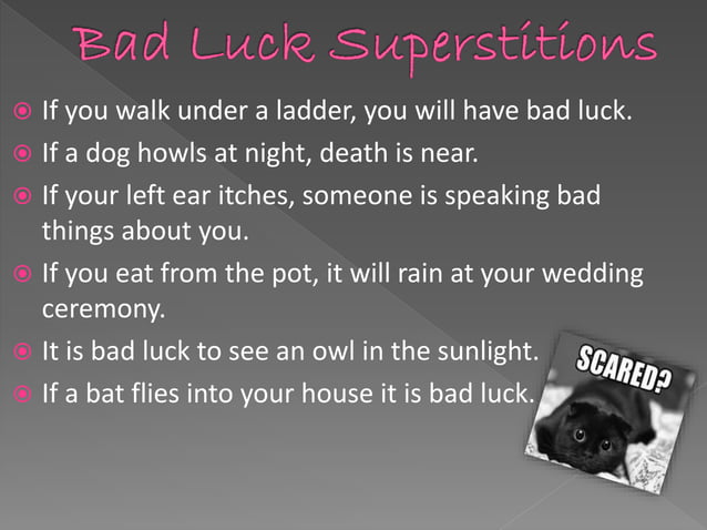 Superstitions around the world | PPTX