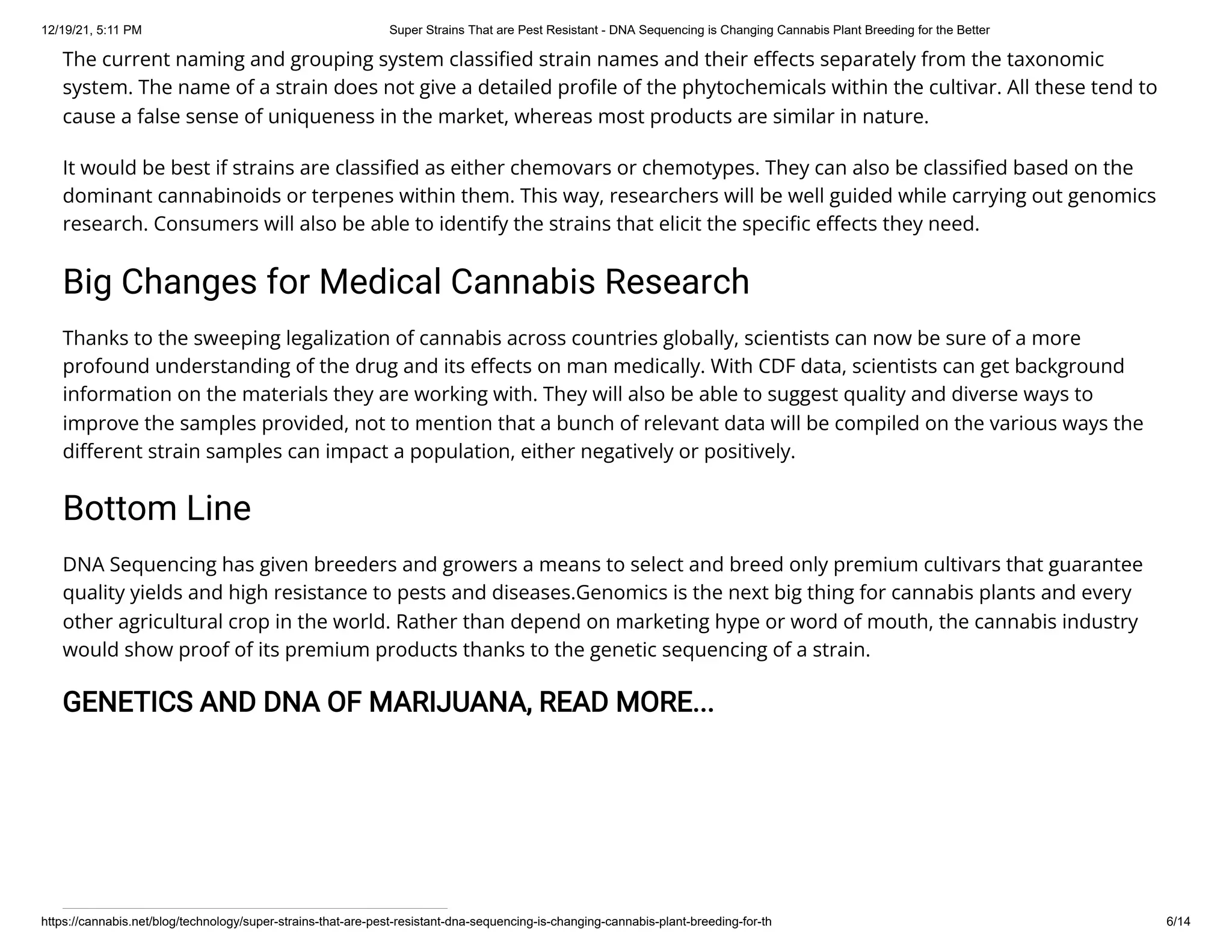 DNA Sequencing to Make Better and Stronger Weed? | PPT