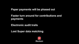 Superstream presentation at Reckon Group Conference | PPT