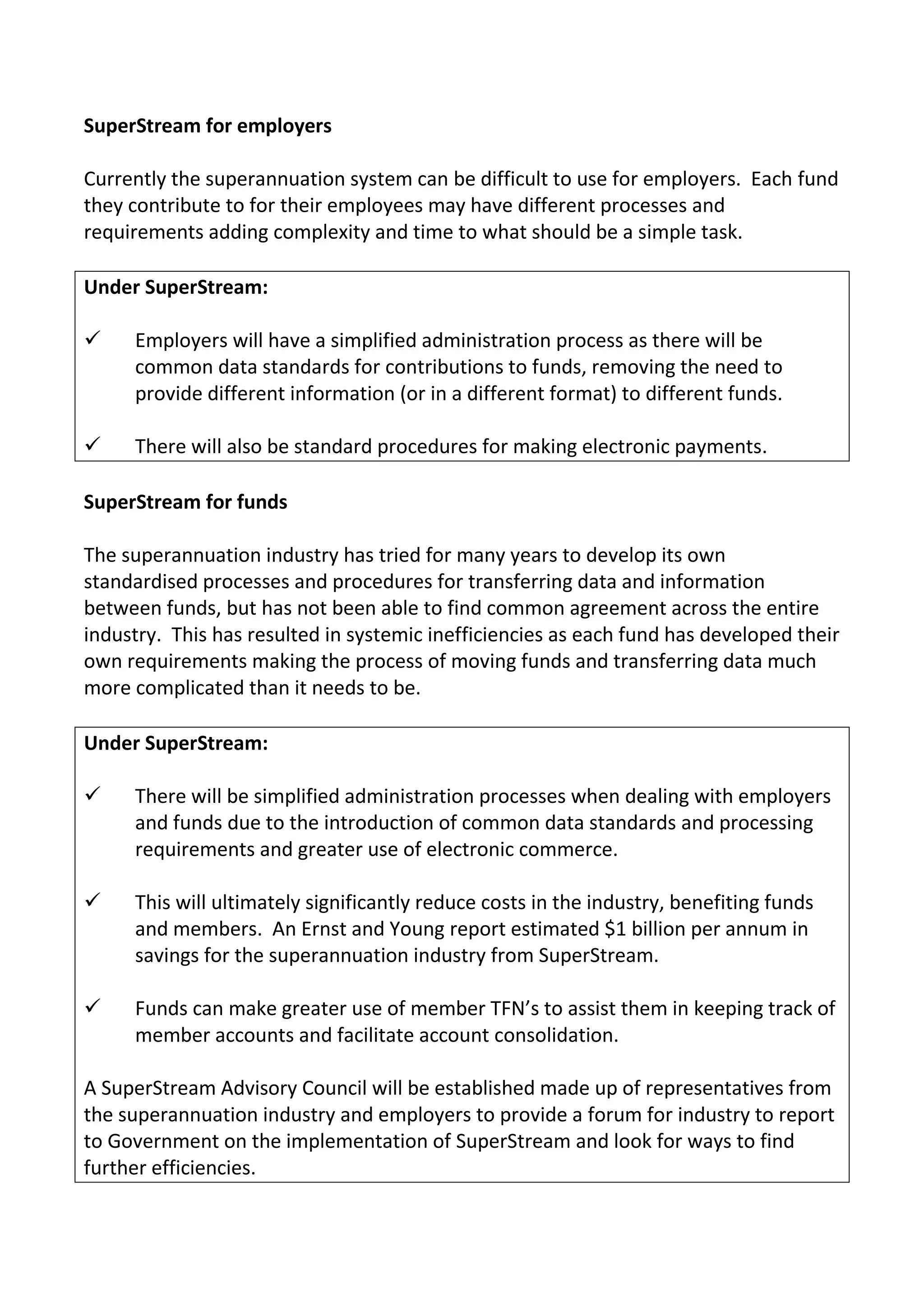Super stream factsheet | PDF