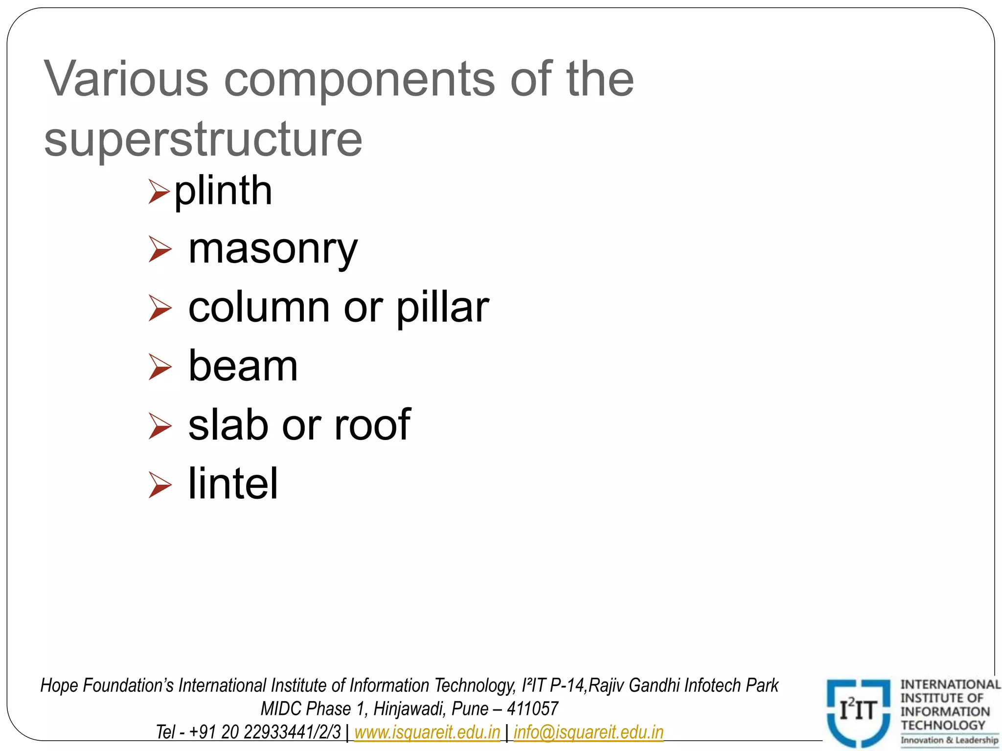 Superstructure and it's various components | PPTX