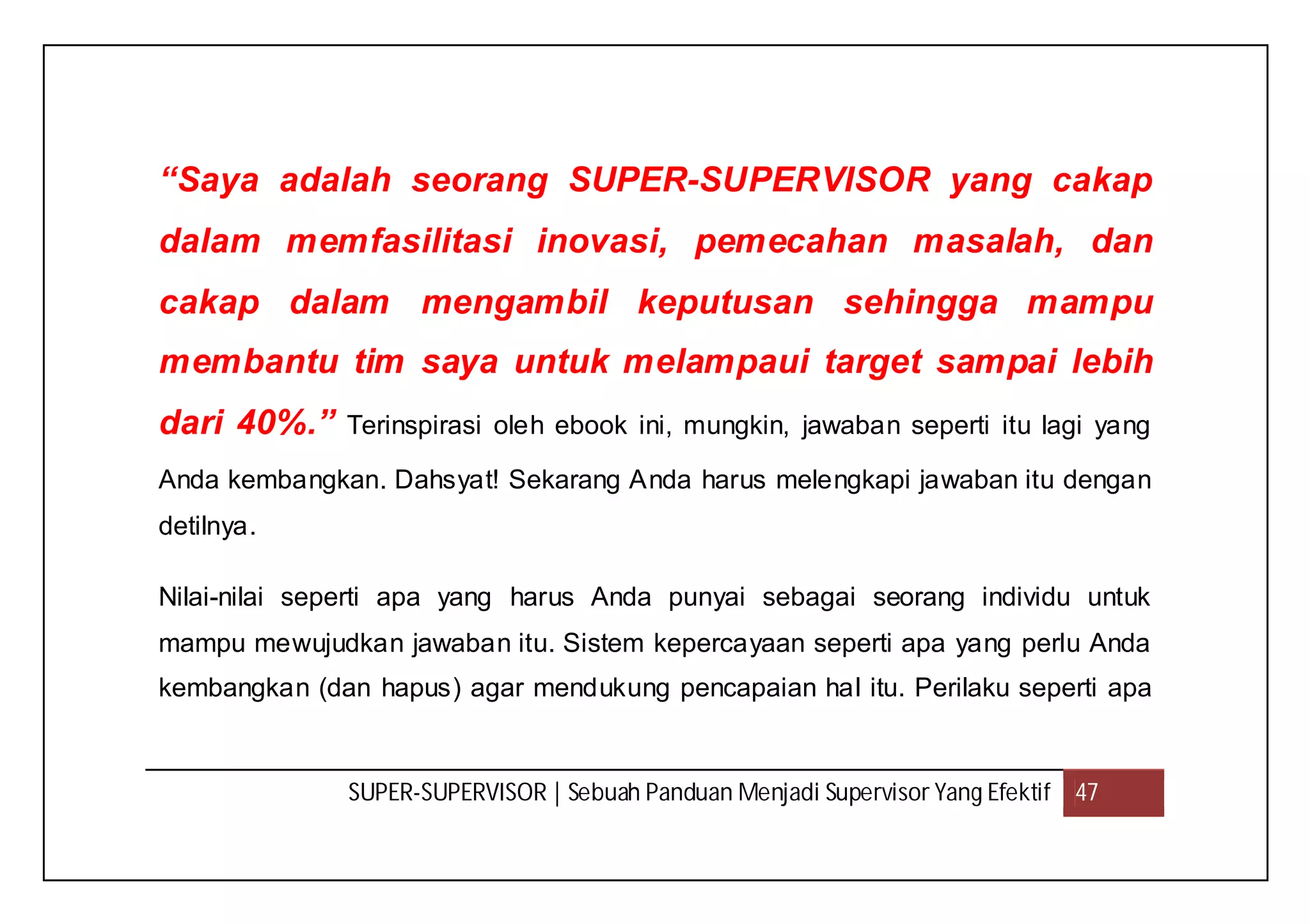 Super supervisor | PDF