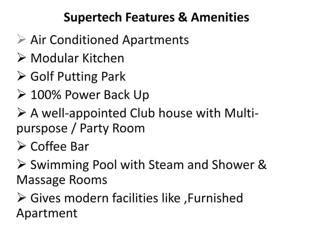 Supertech hill town sohna | PPTX