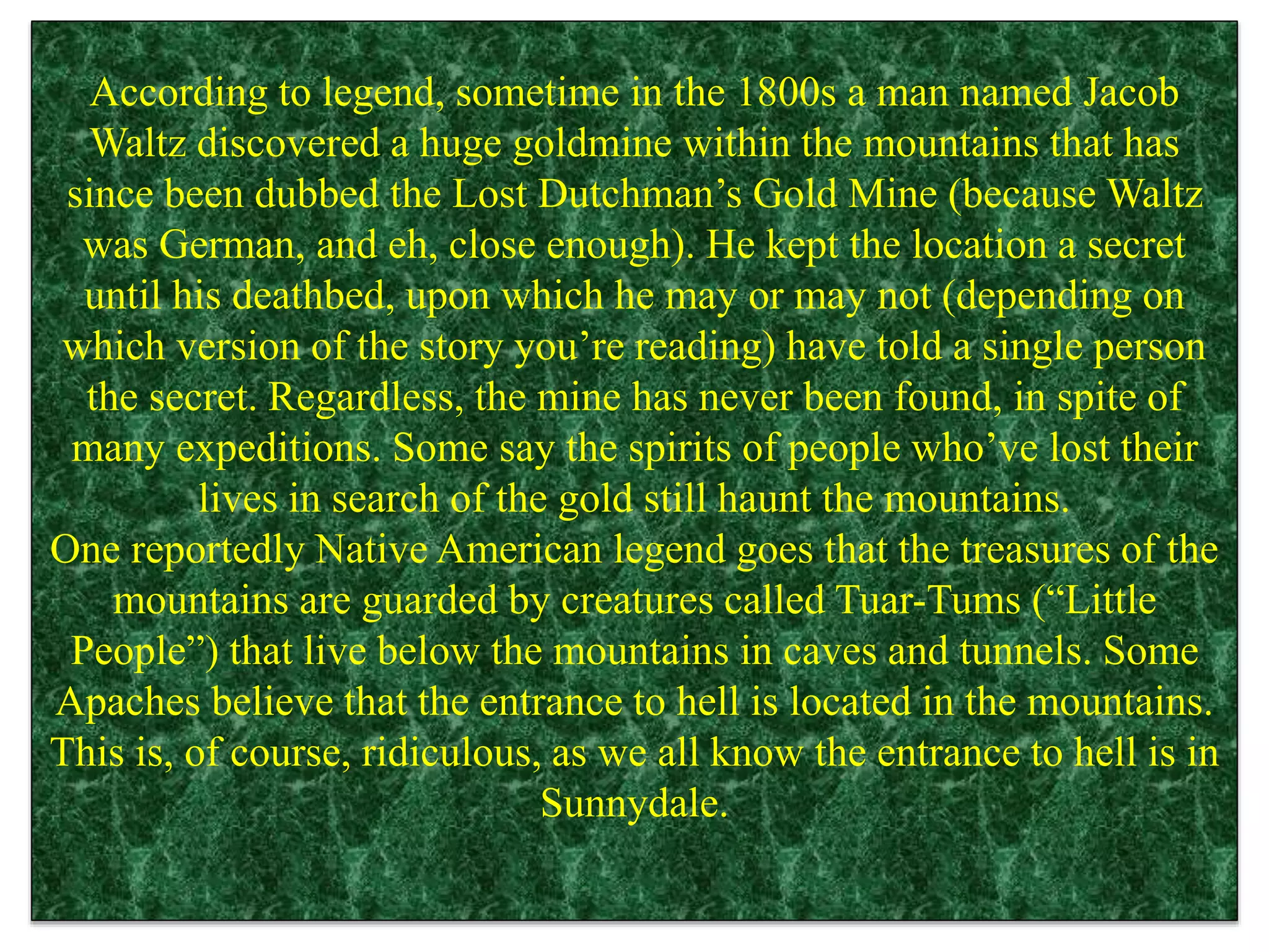 Supertition mountain | PPTX