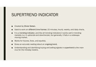 MFI and Supertrend Indicators | PPT
