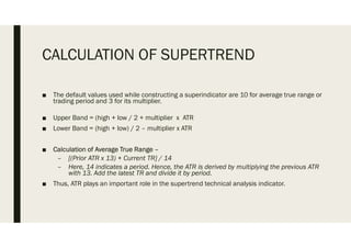 MFI and Supertrend Indicators | PPT