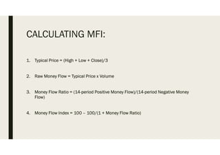 MFI and Supertrend Indicators | PPT