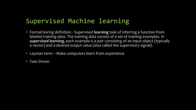 Supervised Machine Learning in R | PPTX | Computing | Technology & Computing