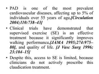 Supervised Exercise, Stent Revascularization, or Medical Therapy for ...
