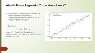 Supervised learning - Linear and Logistic Regression( AI, ML) | PPTX