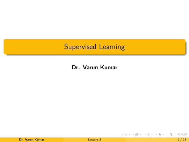 Lecture 3 (Supervised learning) | PDF | Technology & Computing