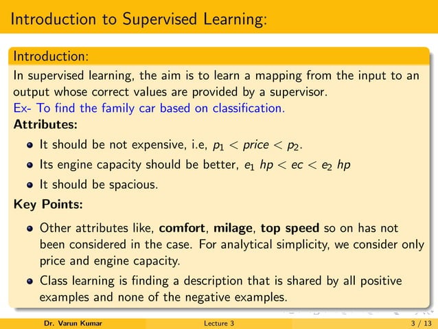 Lecture 3 (Supervised learning) | PDF | Technology & Computing