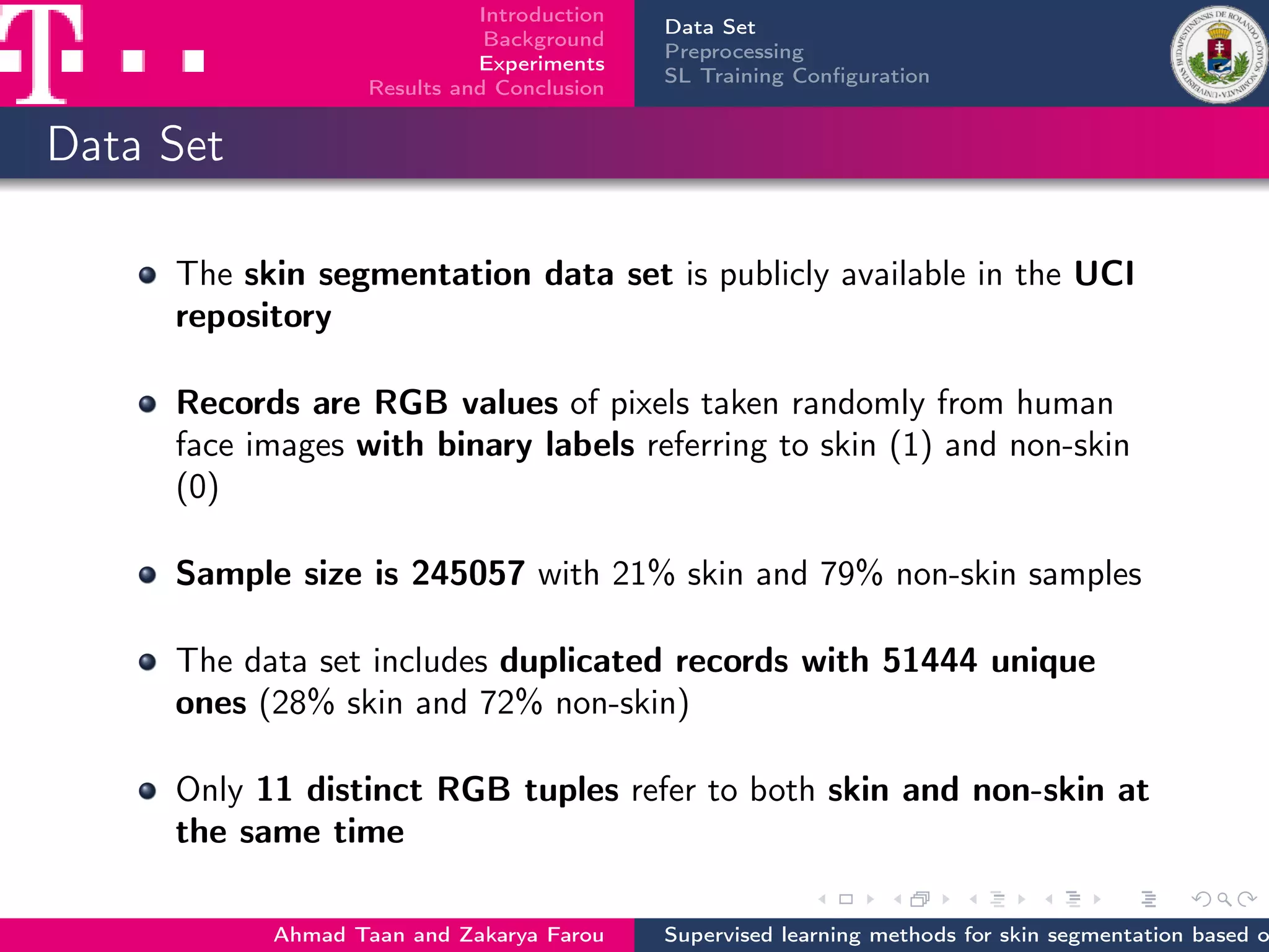 Supervised Learning Methods For Skin Segmentation Based On Color Pixel Classification Ppt