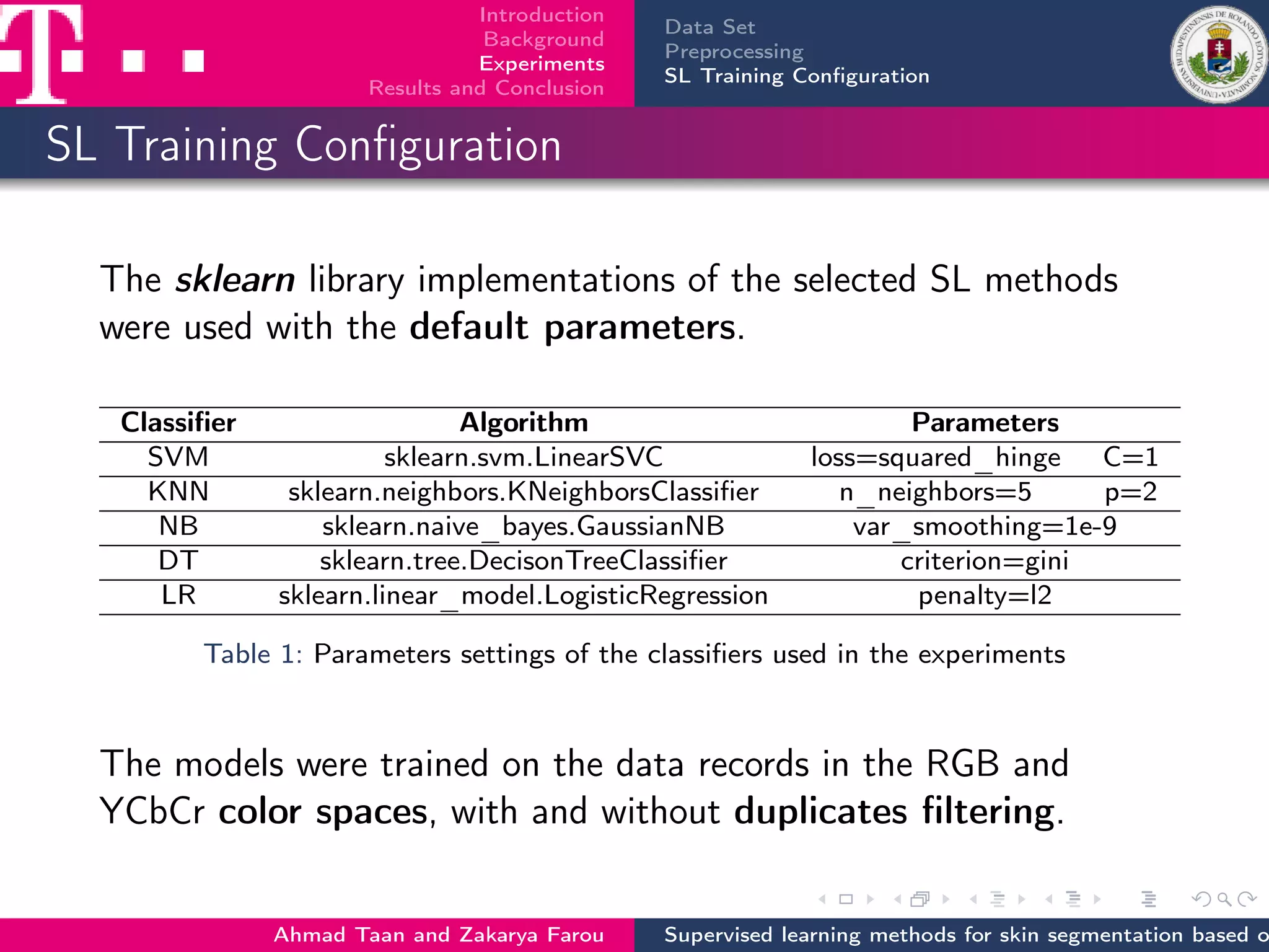 Supervised Learning Methods For Skin Segmentation Based On Color Pixel