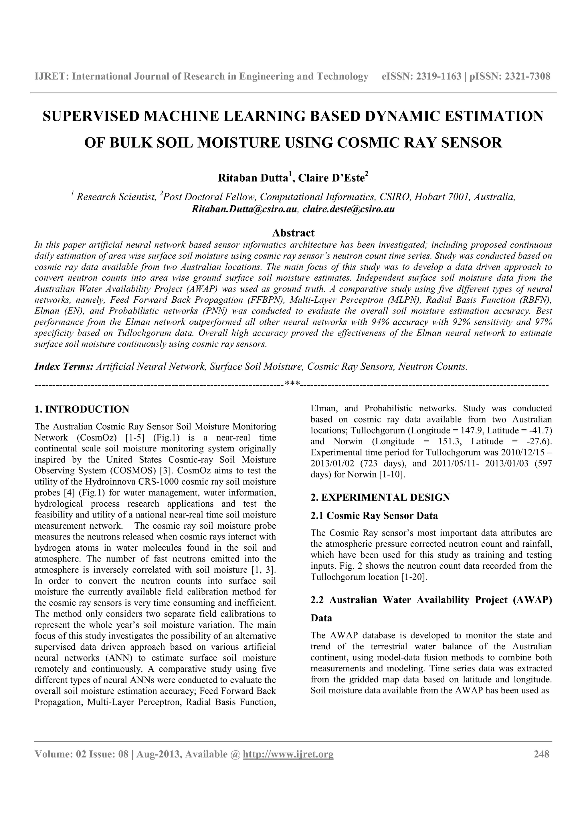 Supervised Machine Learning Based Dynamic Estimation Pdf 8734