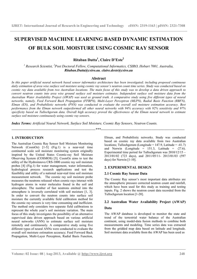 Supervised machine learning based dynamic estimation | PDF