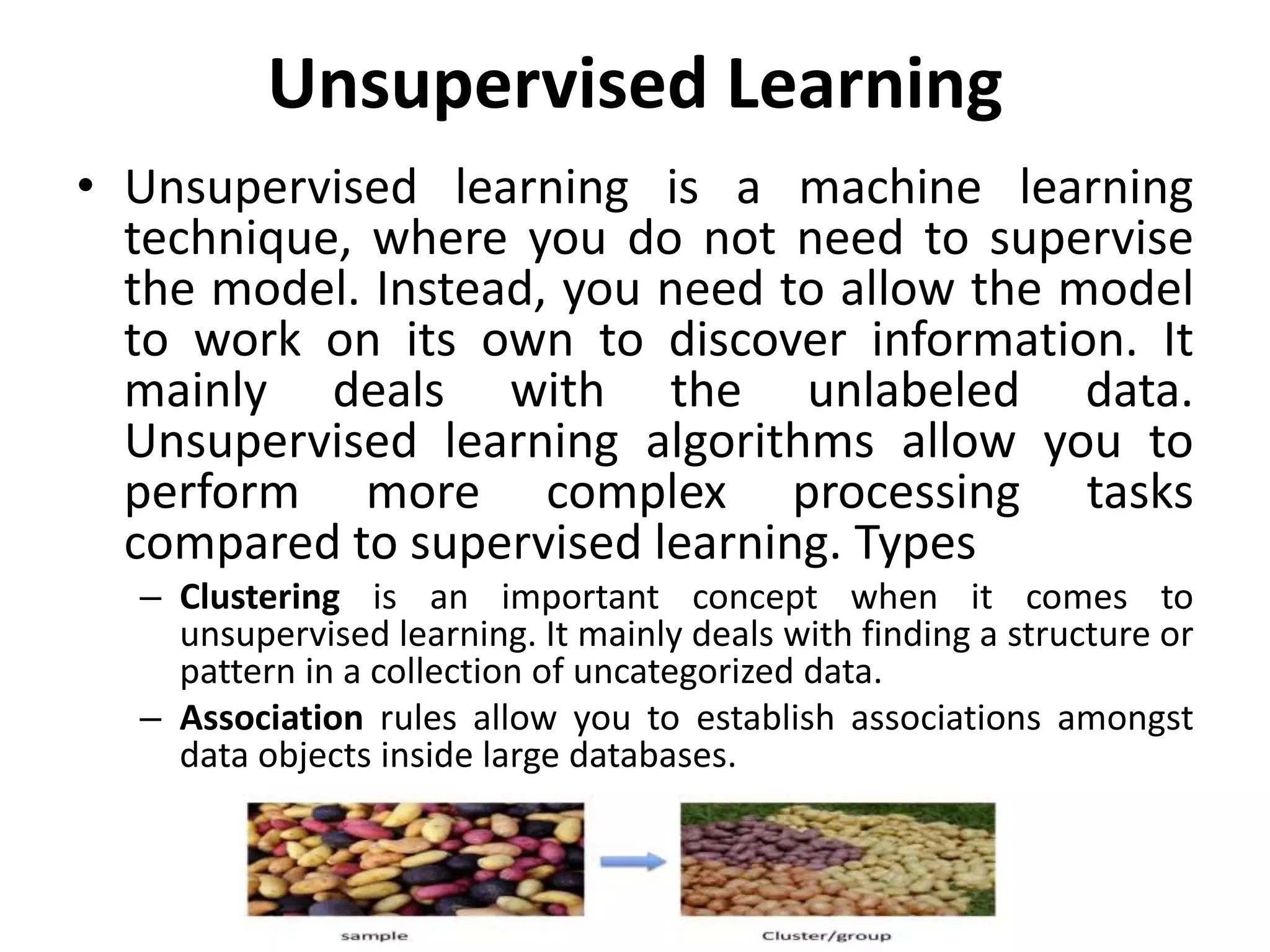 Supervised and unsupervised learning | PPT