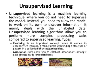 Supervised and unsupervised learning | PPT