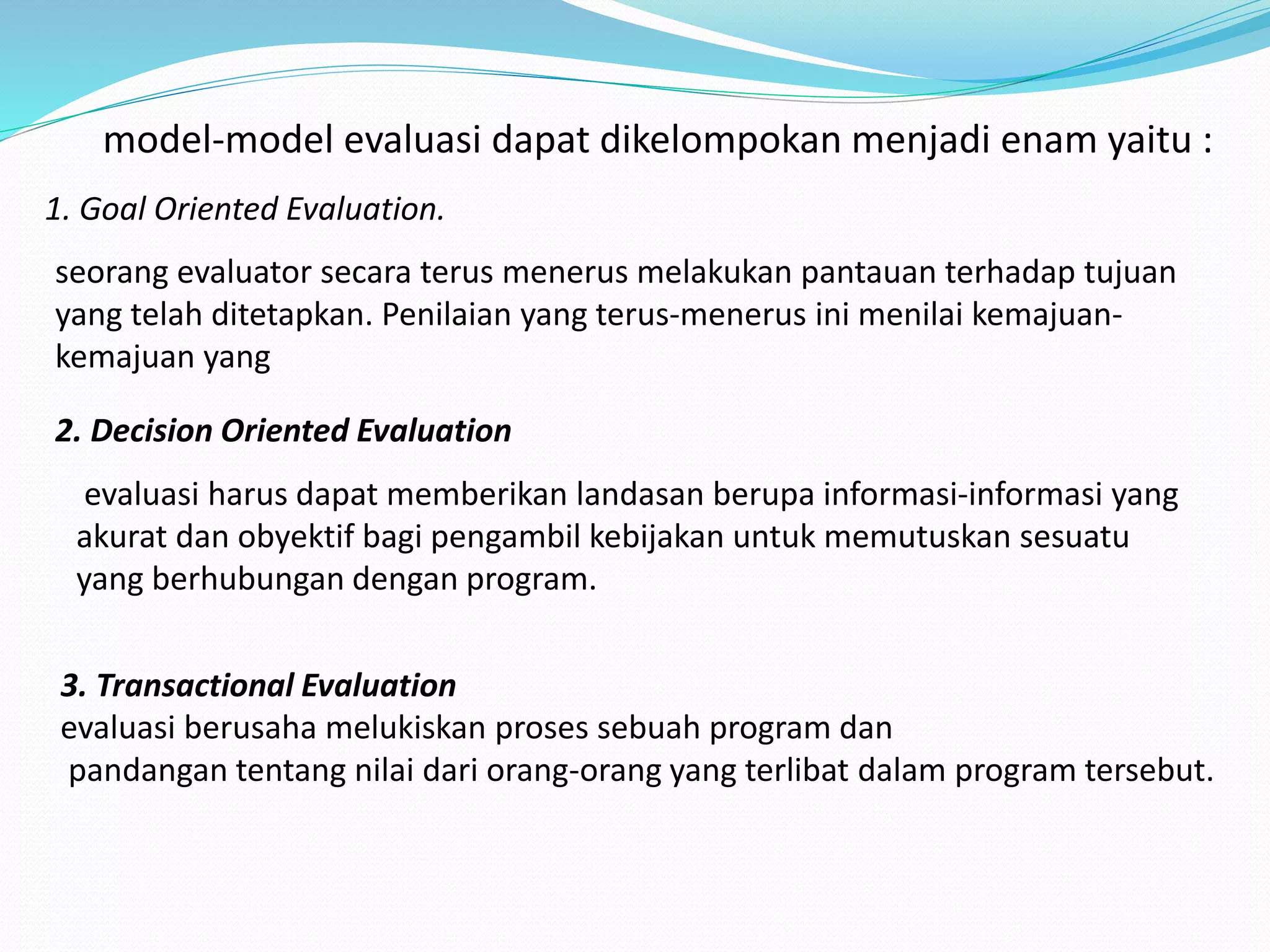 Supervisi, evaluasi, monitoring dan pelaporan | PPTX