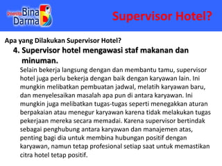 Supervisi Hospitality term-13 Peran supervisor dan Pendidikan.pptx