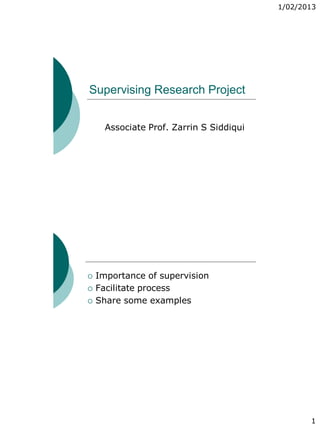Supervising Research Projects | PDF
