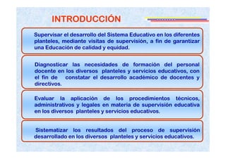 Supervisión Planteles Públicos y Privados | PDF