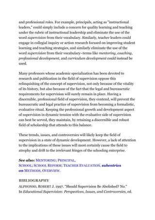 Supervision | PDF