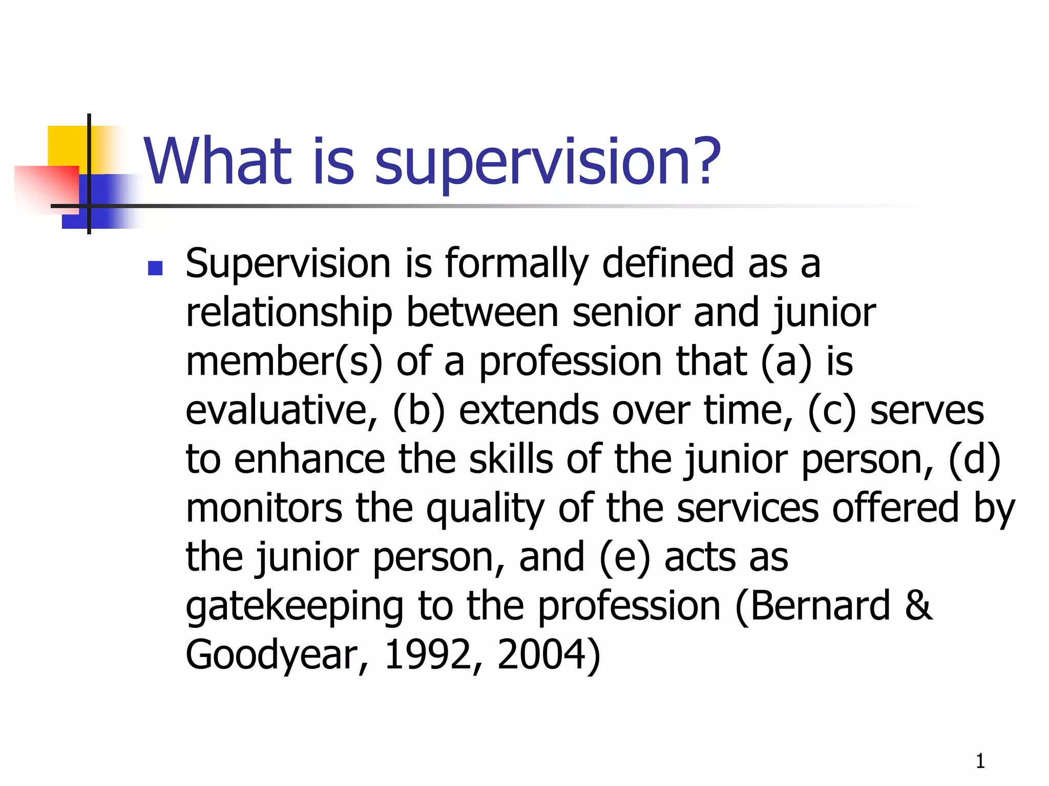 what is supervision... | PPT