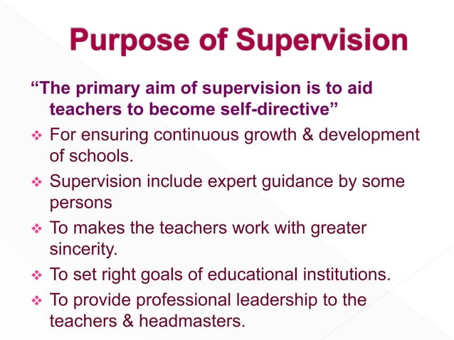 Supervision | PPT