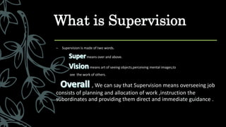 Supervision | PPTX