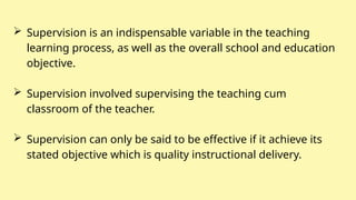 Supervision PowerPoints Presentation slide | PPT