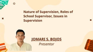 Nature of Supervision, Roles of School Supervisor.pptx