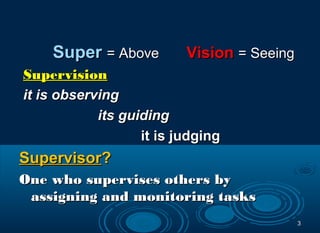 Head Nurse &Supervision | PPT