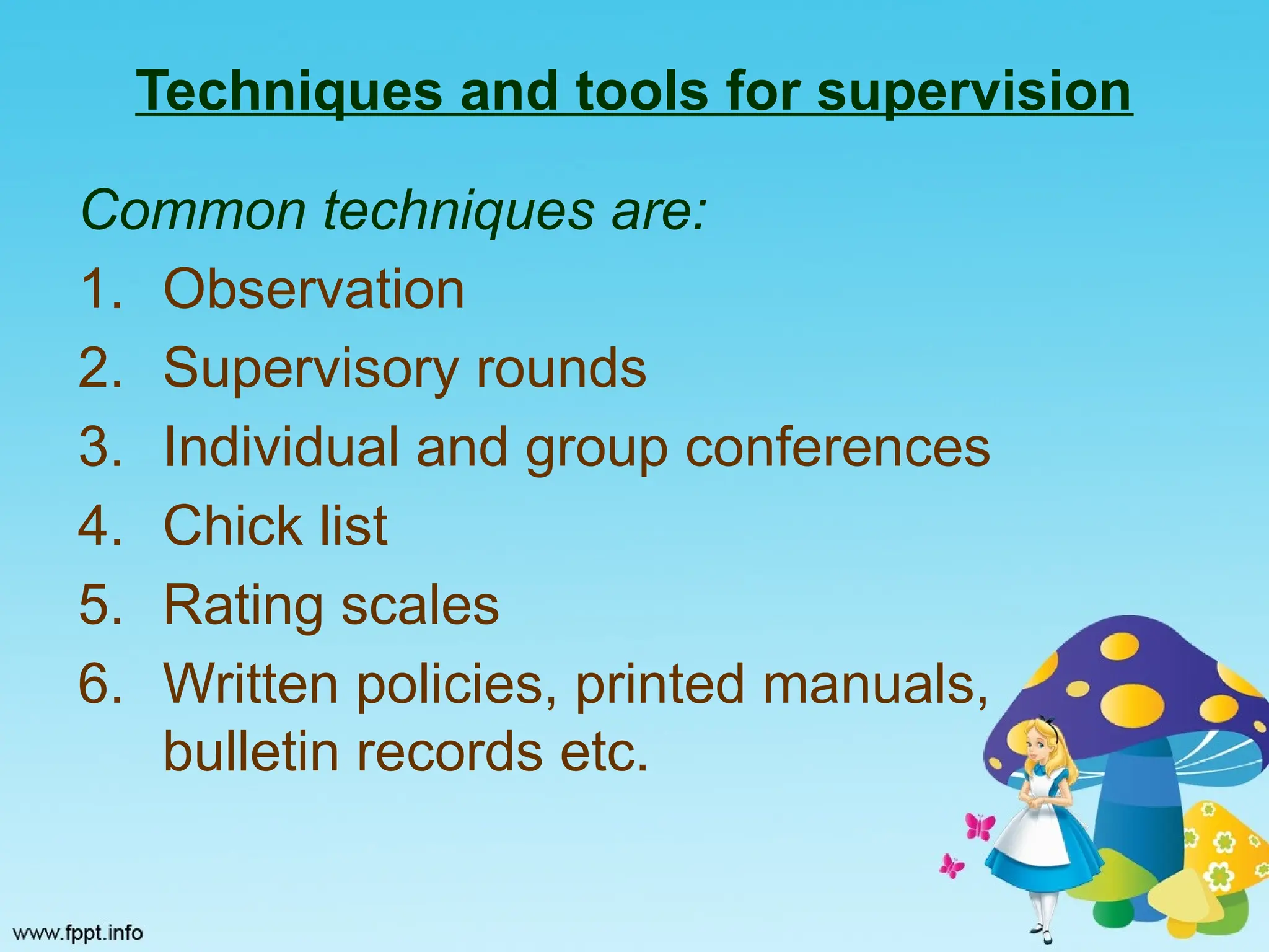 supervision is a authority and direction of the work | PPTX