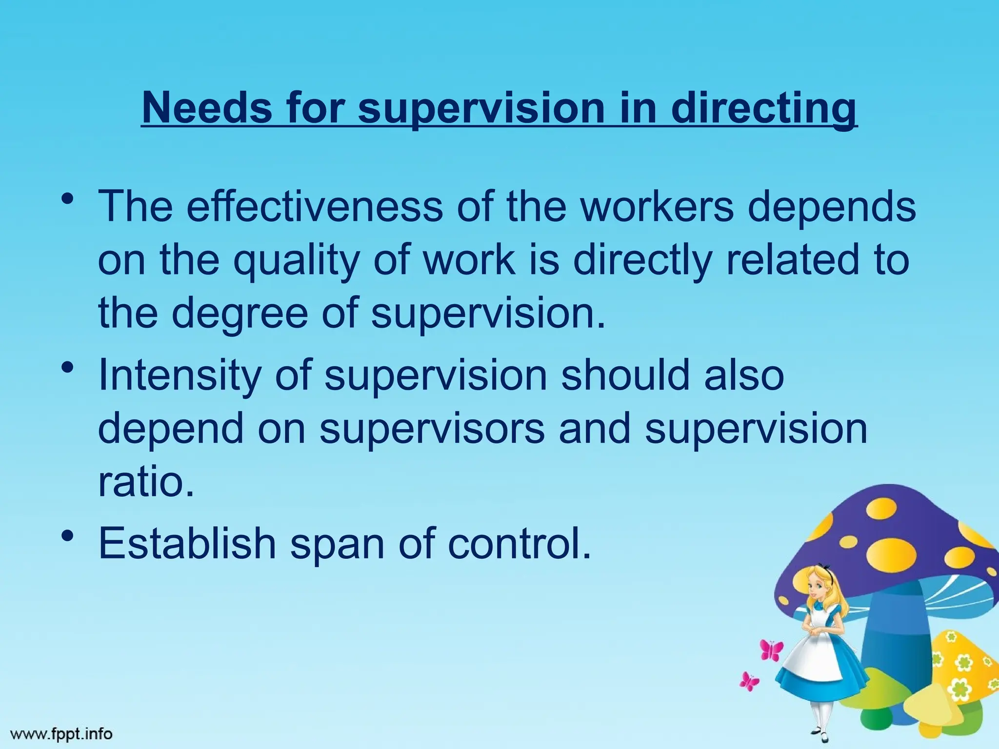 supervision is a authority and direction of the work | PPTX
