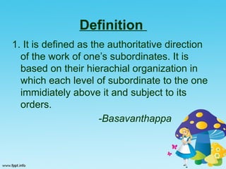 supervision is a authority and direction of the work | PPTX