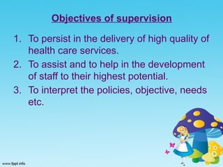 supervision is a authority and direction of the work | PPTX