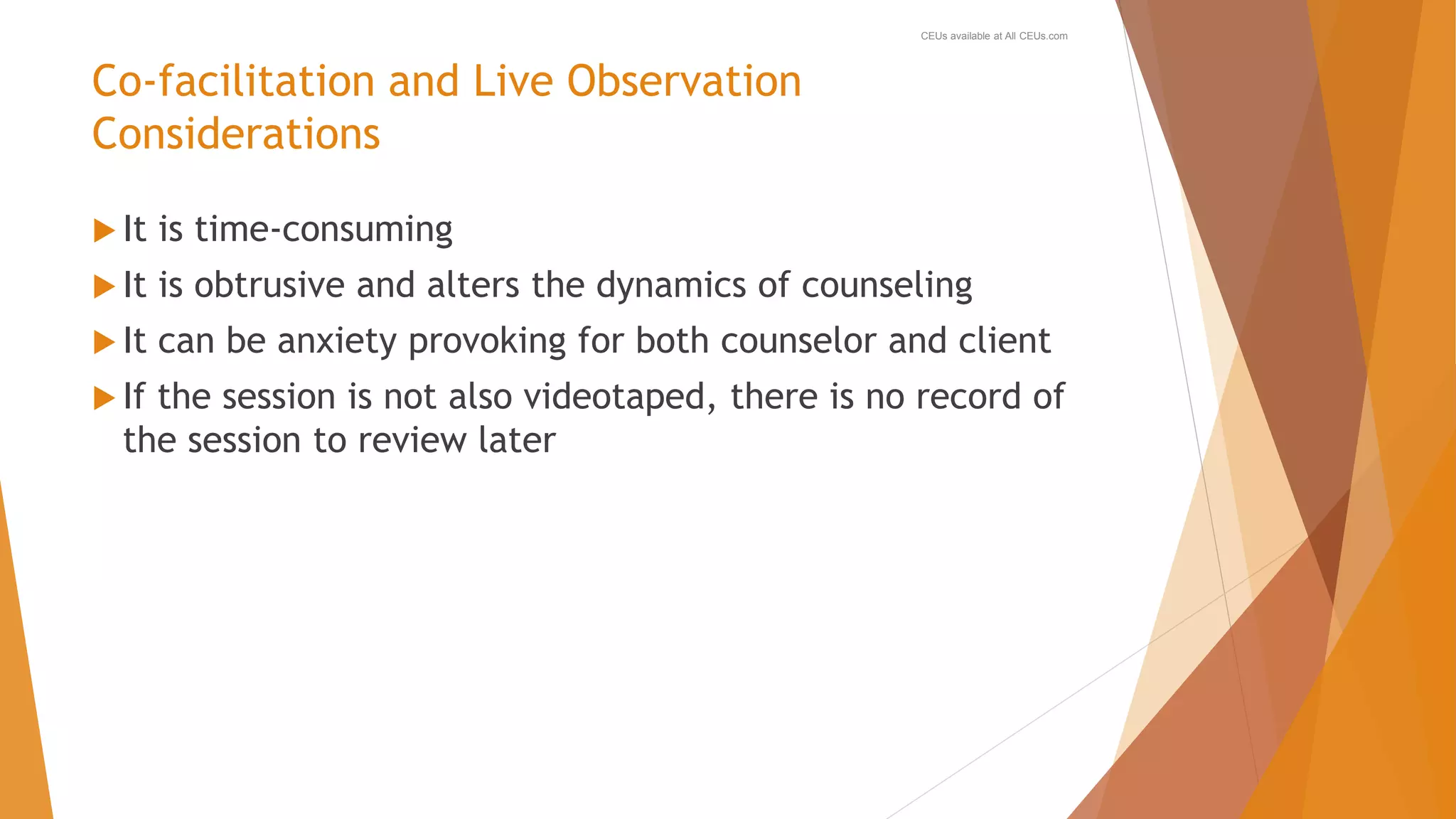 Supervision 2017 -10 Creative Methods of Observation in Clinical ...