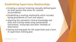 12 Things Counselors Need to Learn in Supervision | PPTX