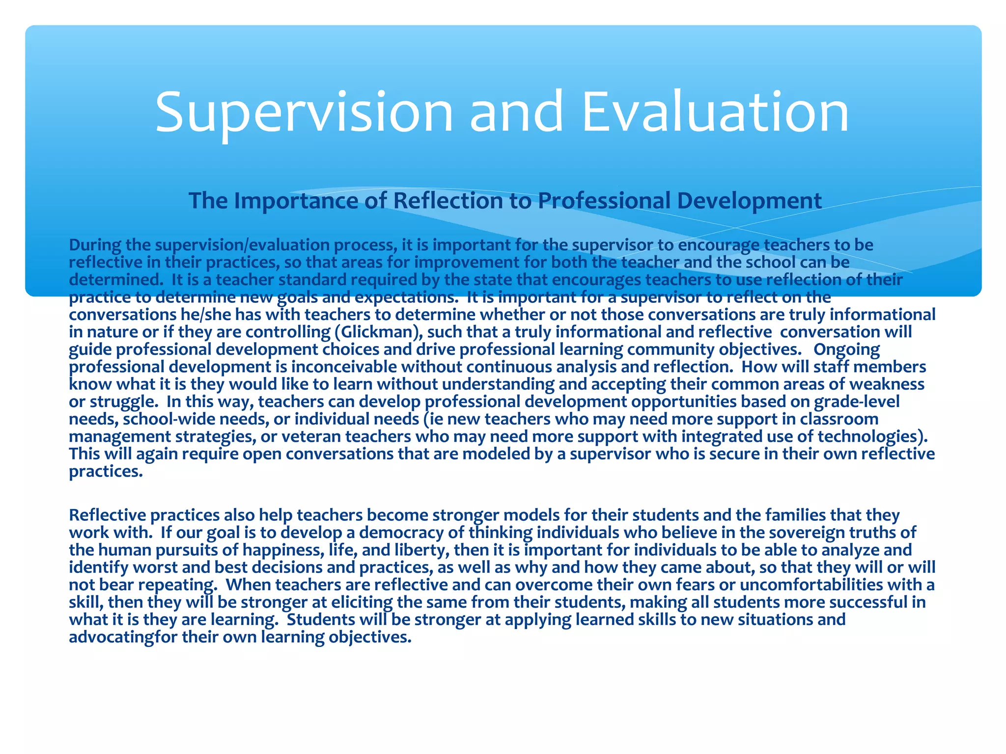 Supervision and evaluation | PPT